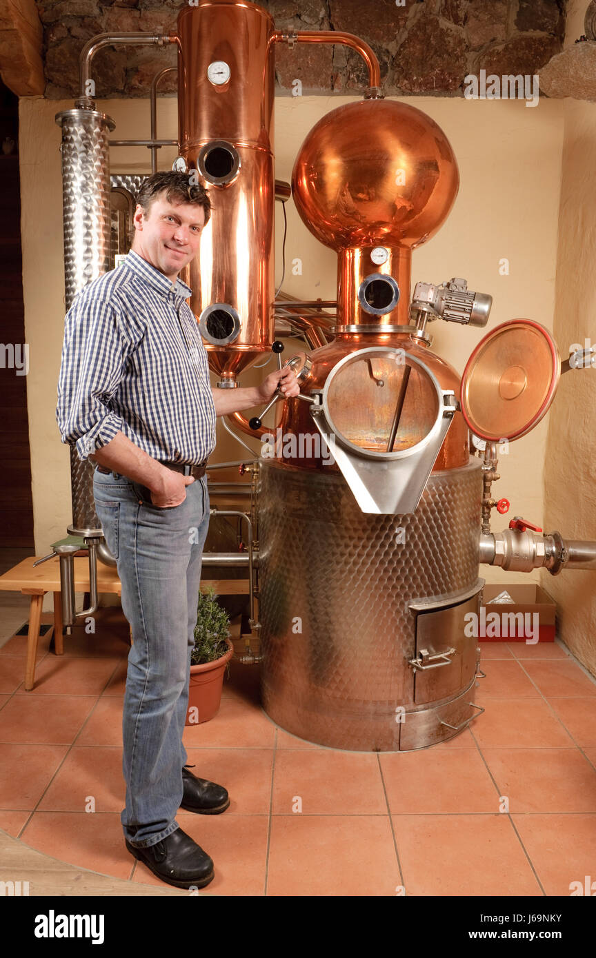 person copper man check indoor photo industry person alcohol production ...