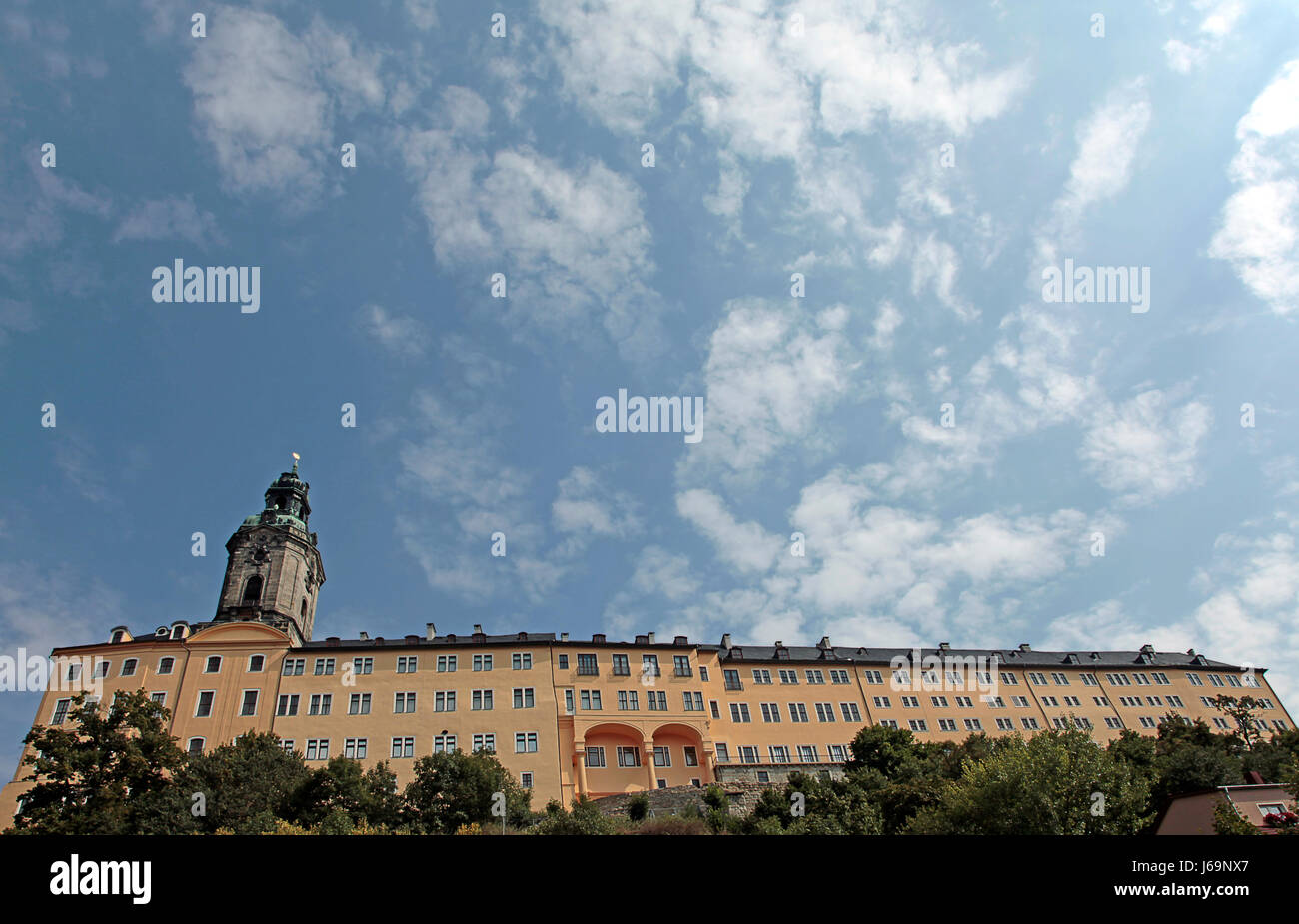 chateau castle historical story tree trees thuringia locksmith germany ...