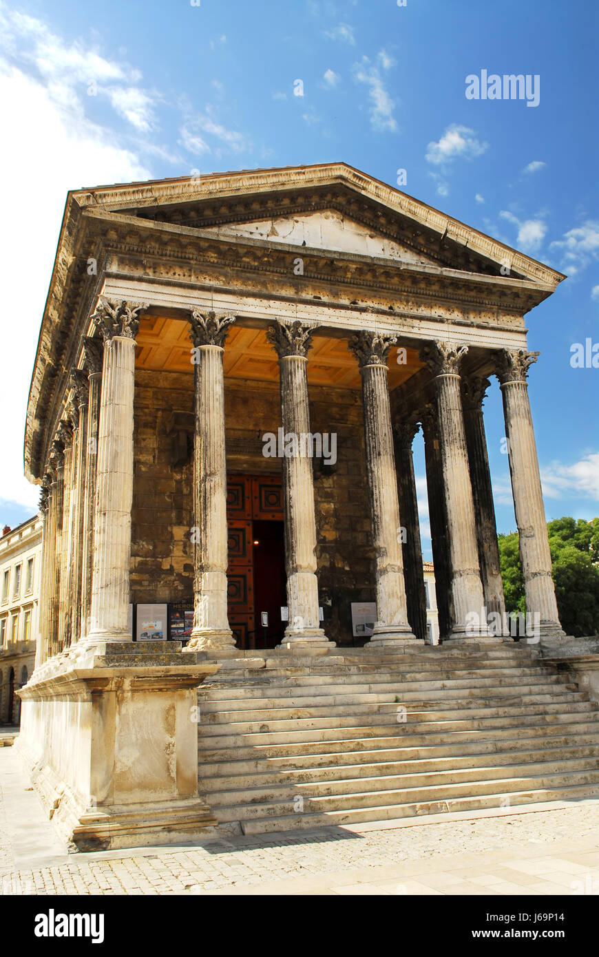 travel temple columns france landmark architectural buildings ...