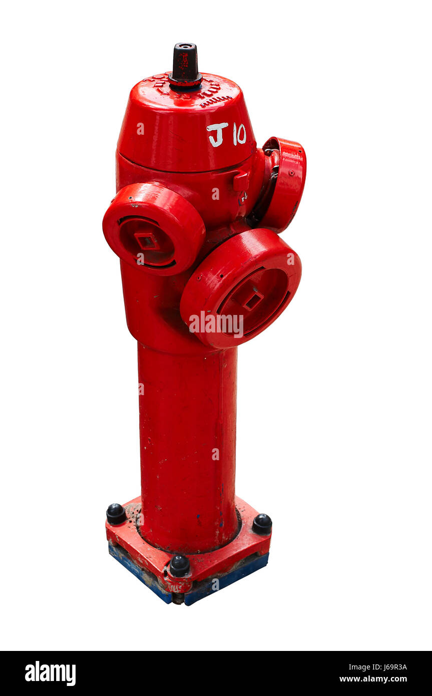 isolated metal hose fireman valve pipe security safety tube water fire ...