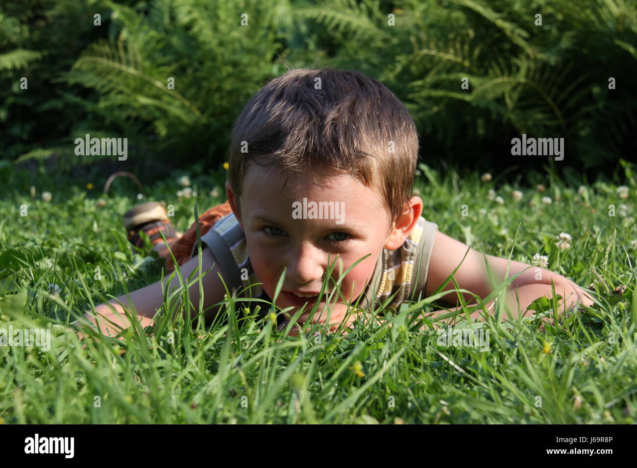 child in grass Stock Photo - Alamy