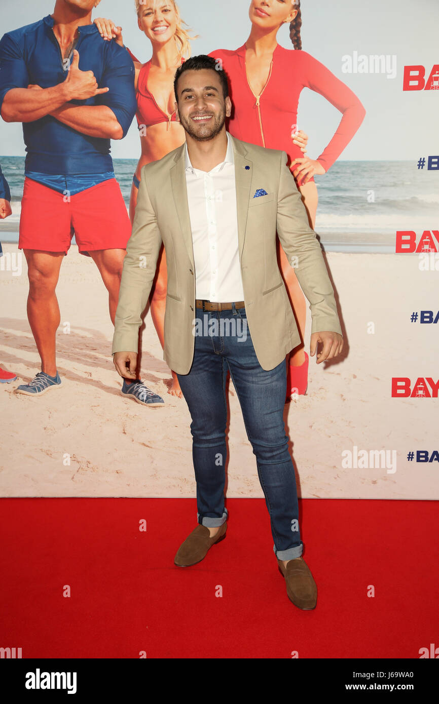 Sam Alhaje at the Australian Premiere of BAYWATCH red carpet, Sydney ...