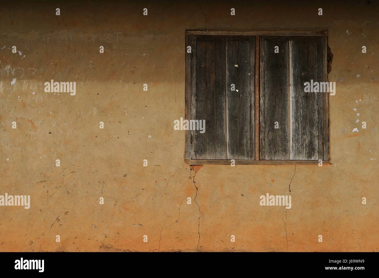 house building wall closed facade cottage window sill appearance ...