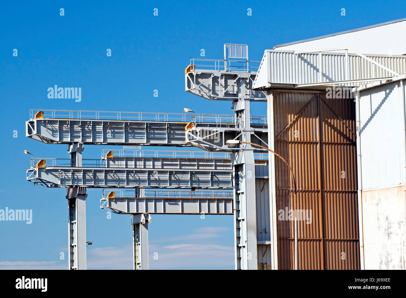 industry industrial warehouse building blue industry industrial ...