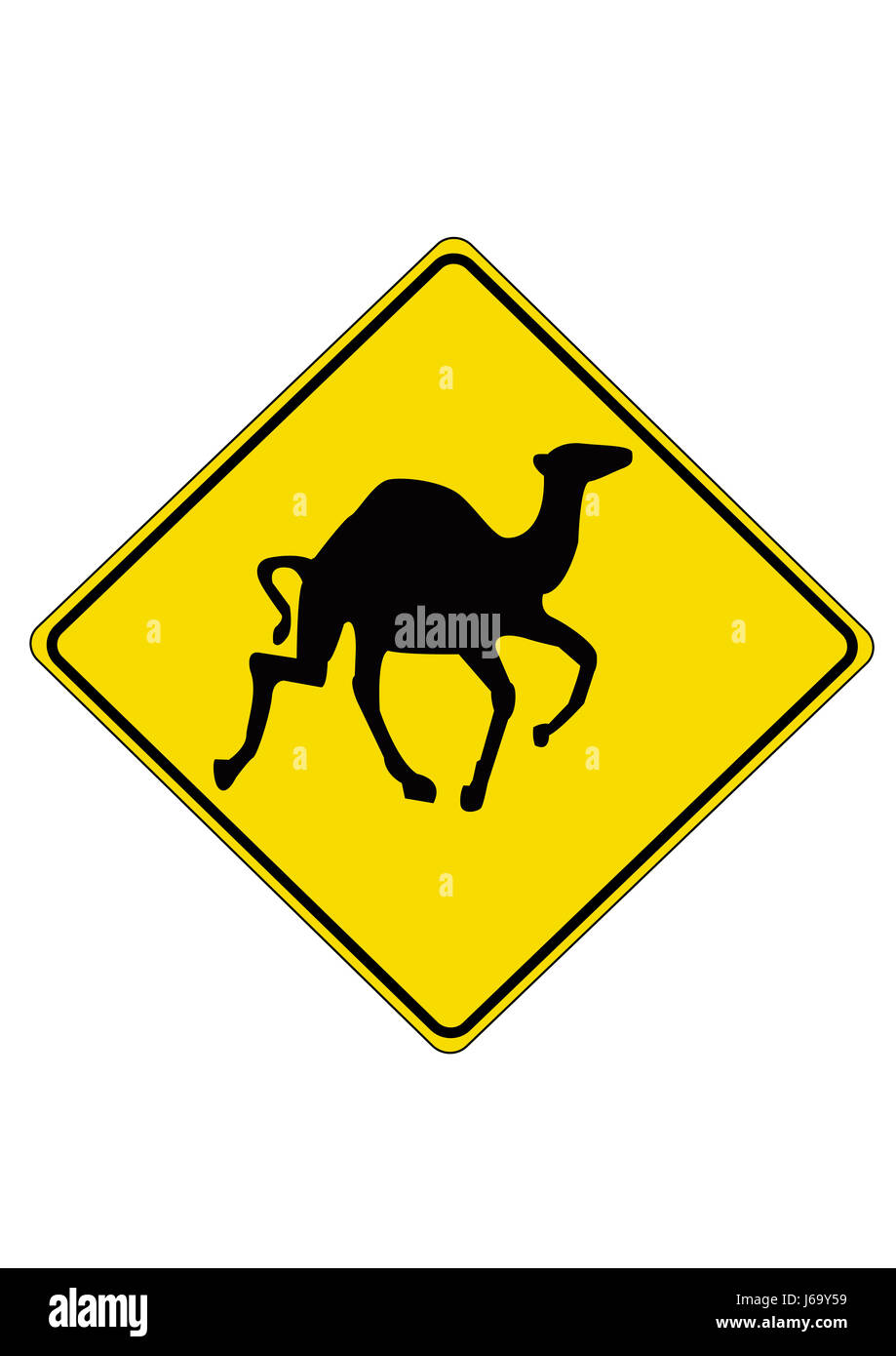 camel australia outback sign road street yellow wildlife attention ...