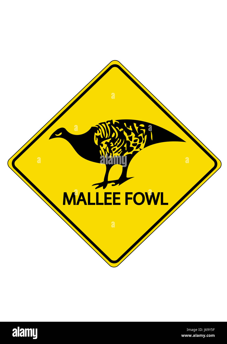 bird sign road street yellow australia wildlife outback attention ...