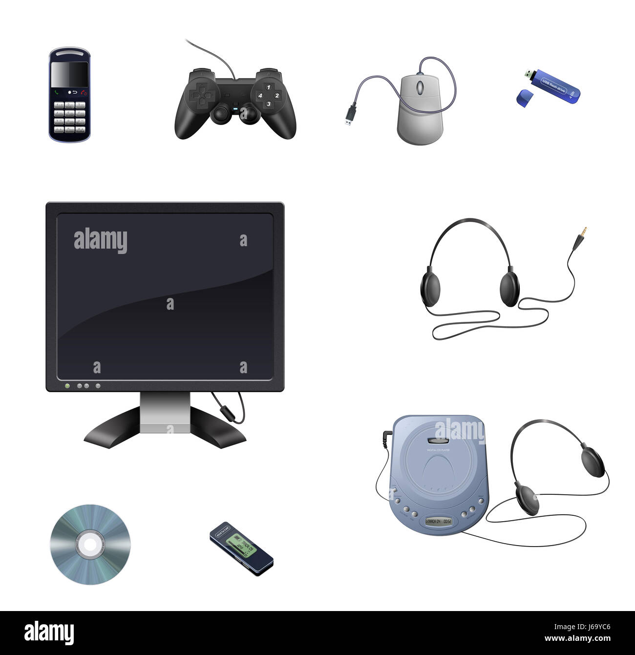 objects isolated modern modernity science progress technology telephone ...