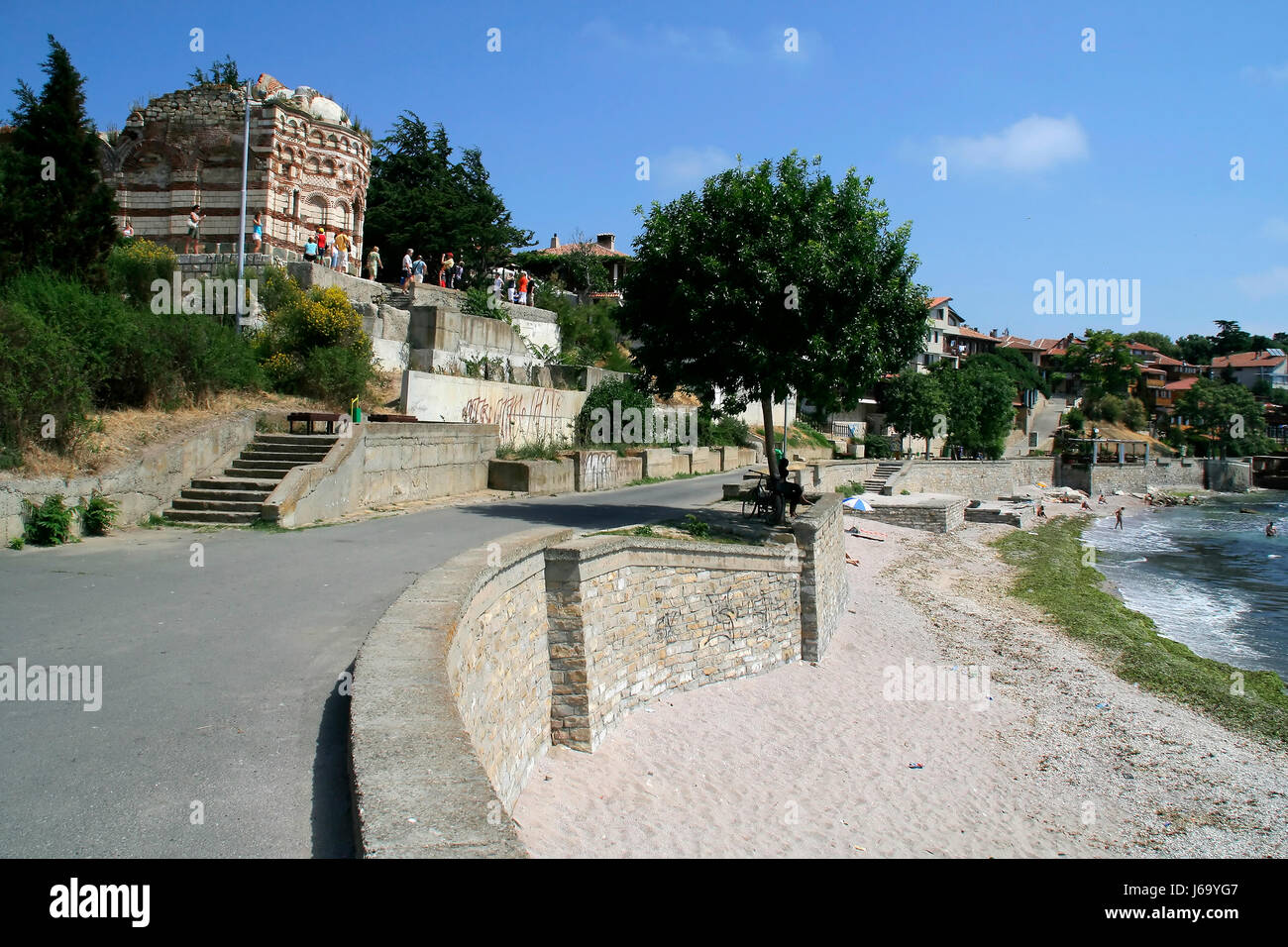 house building culture beach seaside the beach seashore old town summer ...