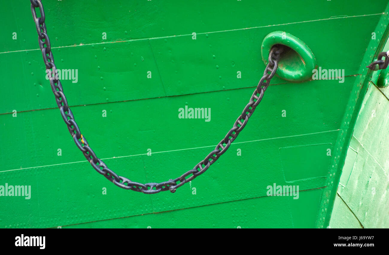 green navigation chain anchor limb chain cable rowing boat sailing boat ...