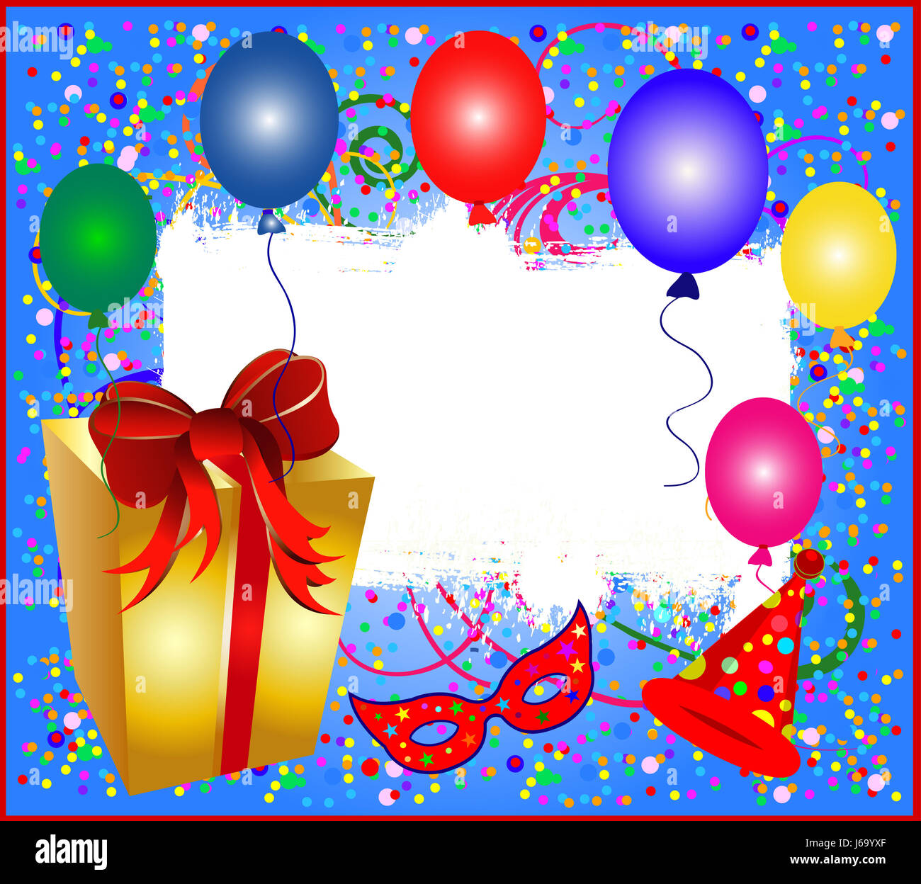 party celebration balloon presents confetti birthday coloured colourful ...