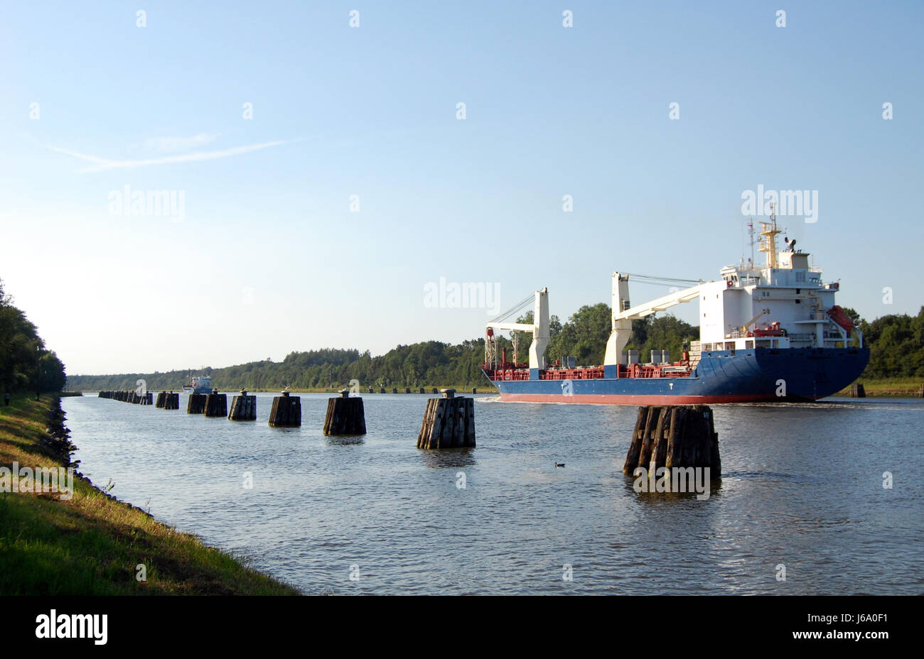 crane ship on the nok Stock Photo - Alamy