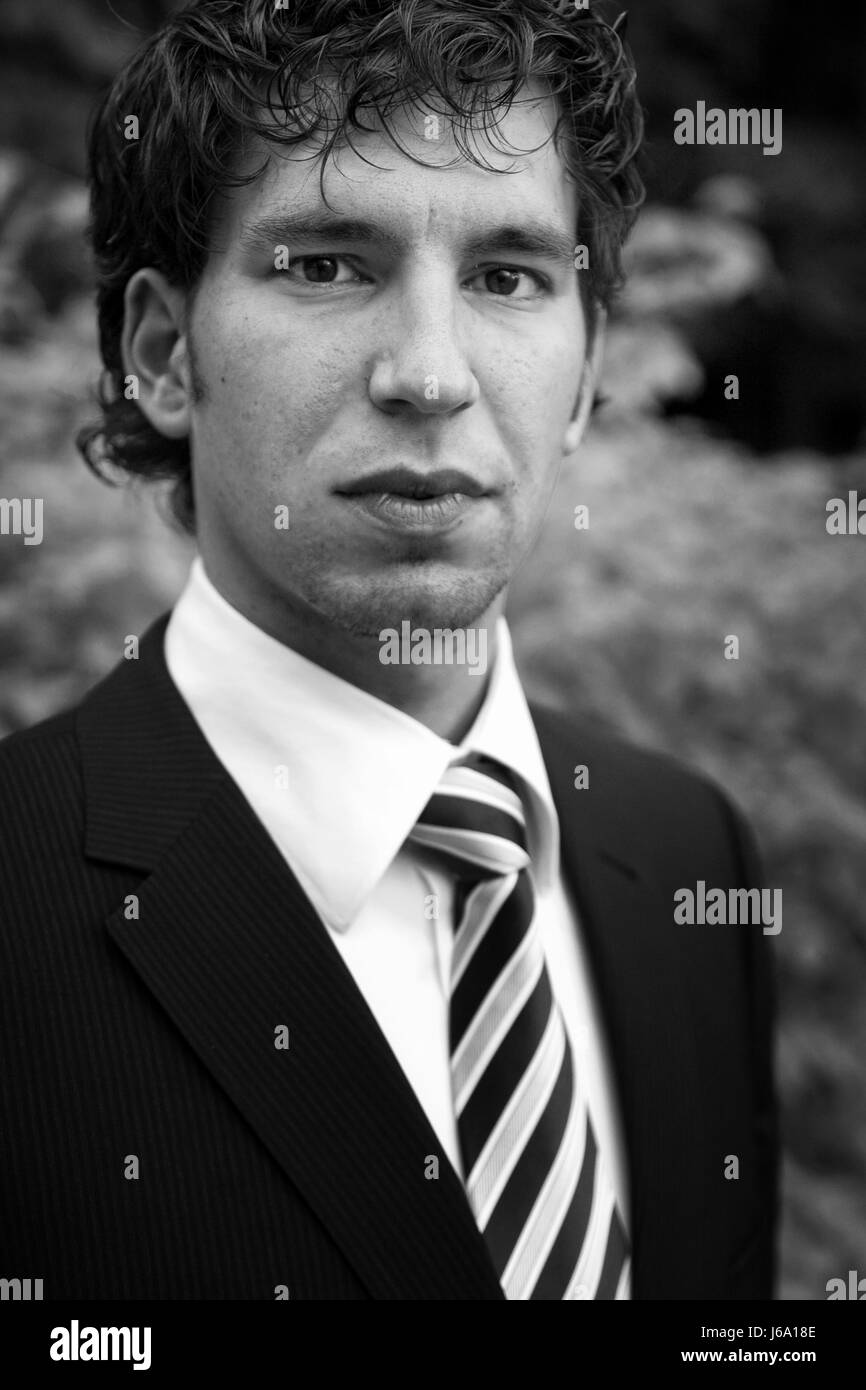 Portrait happy optimistic young Black and White Stock Photos & Images ...