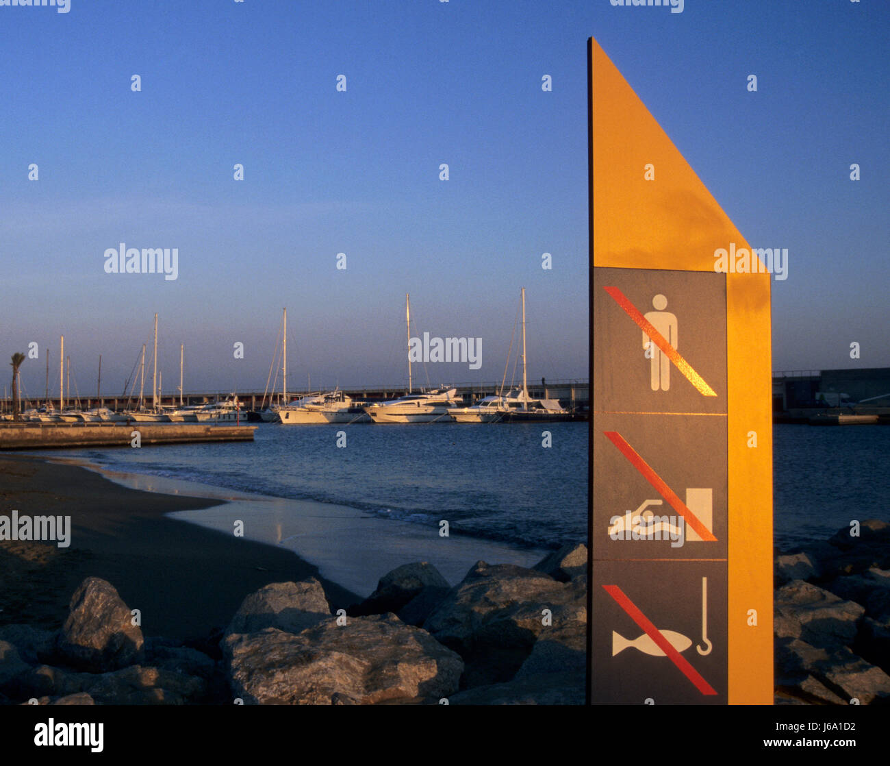 beach seaside the beach seashore symbols warning sign icons security ...