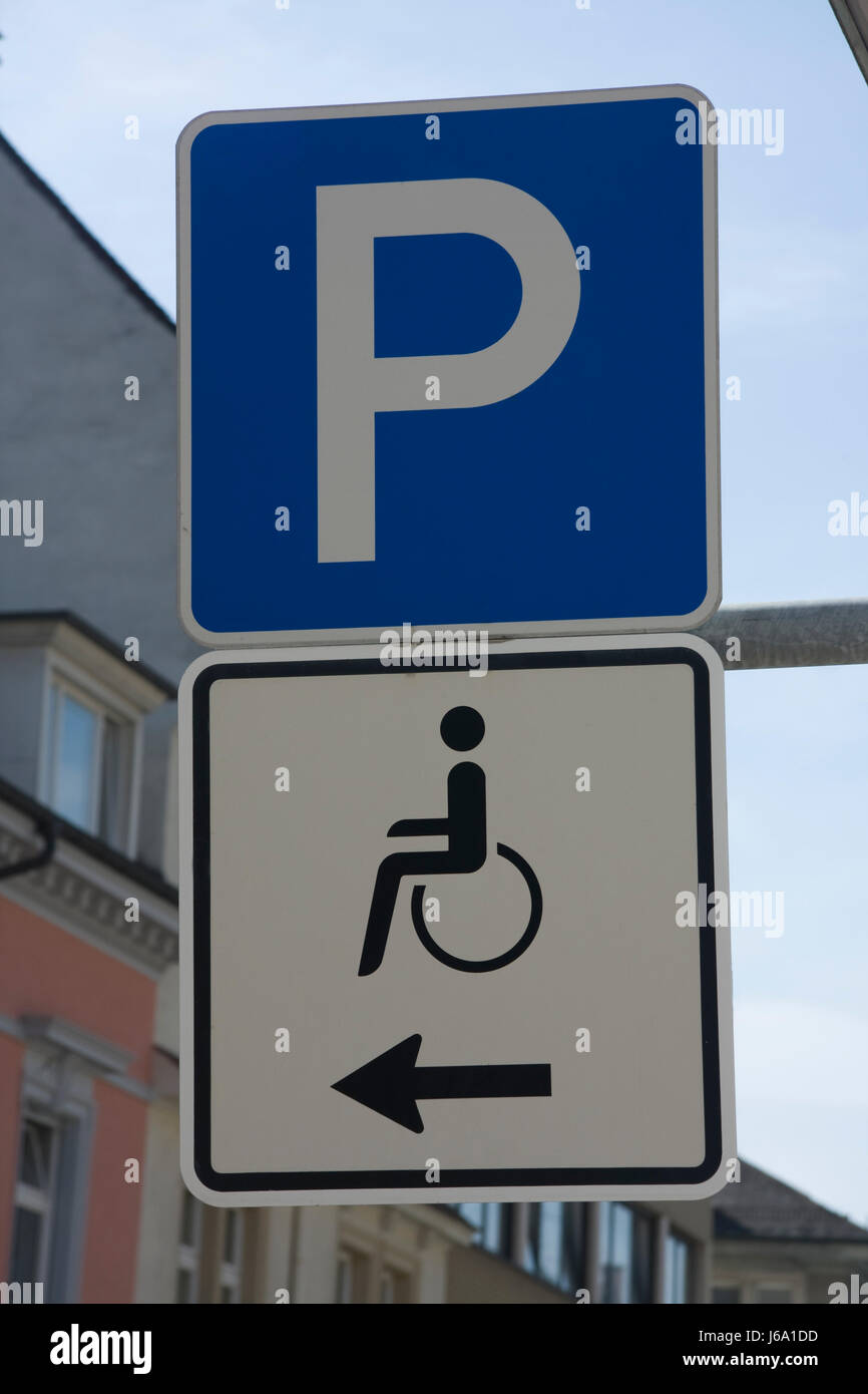 sign signal wheelchair parking place traffic sign parking disability ...