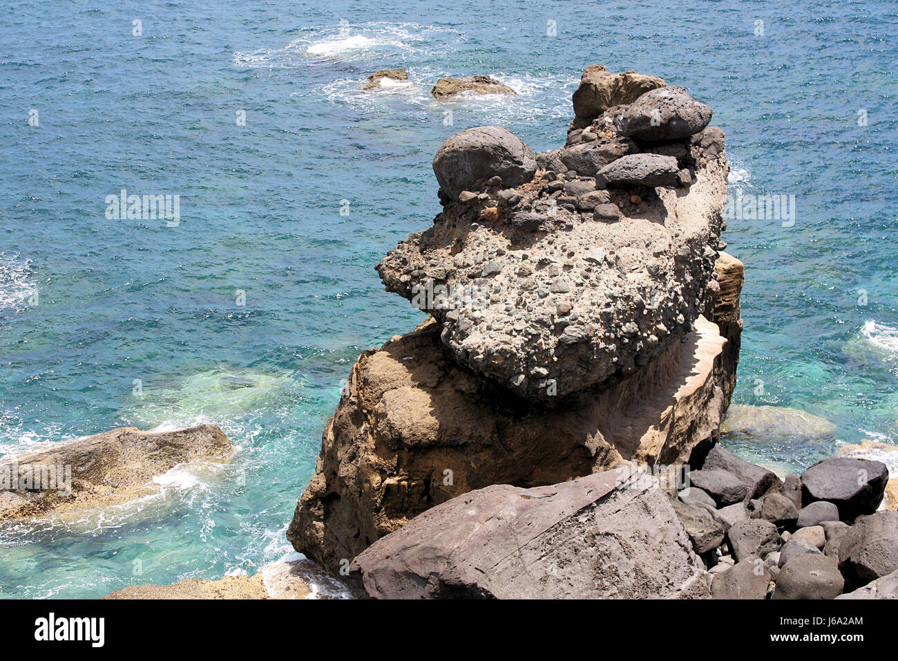 symbolic stone rock stacked lava salt water sea ocean water pictogram ...