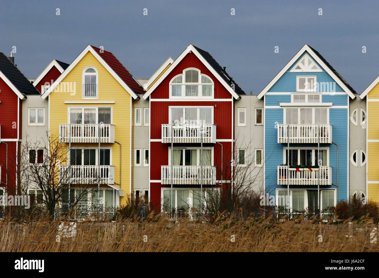 brightly colored houses Stock Photo - Alamy