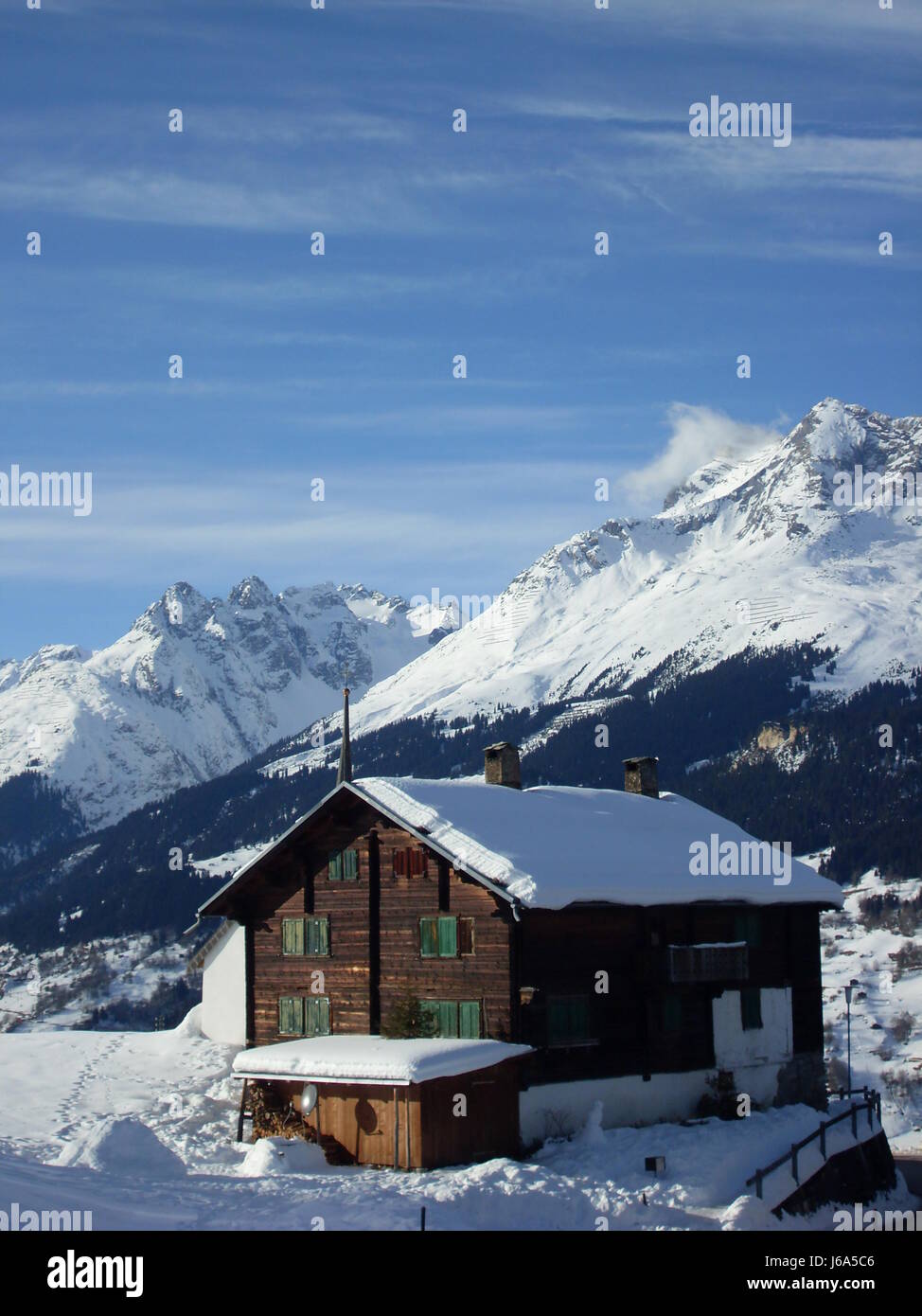 winter idyll in the mountains Stock Photo - Alamy