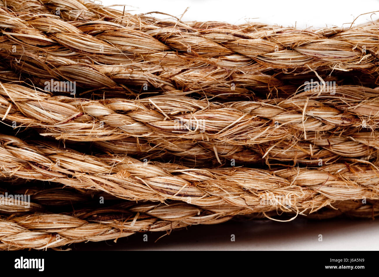 thread stack loop plaited braided coil rope twine cord macro close-up ...