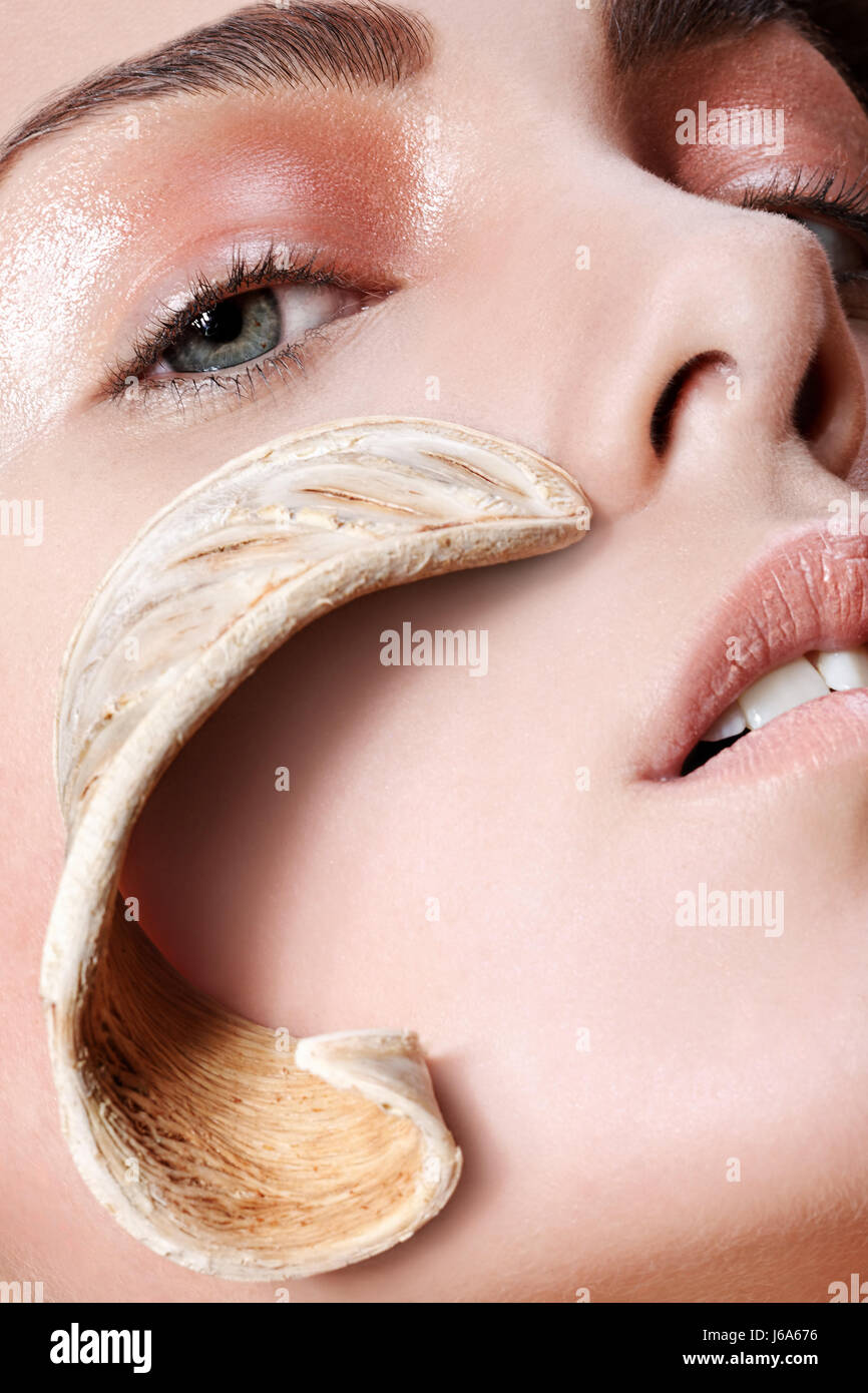 wood skin perfect beauty nature woman female wood portrait skin eyes ...