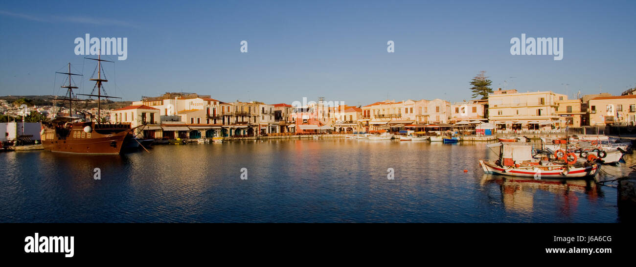 venetian port of rethymno Stock Photo - Alamy
