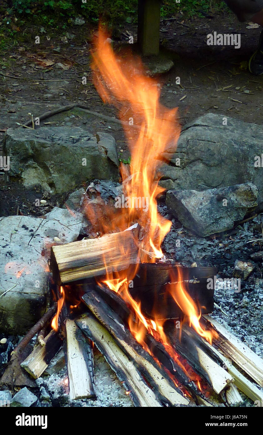 wood fire conflagration campfire flame burn spare time free time ...