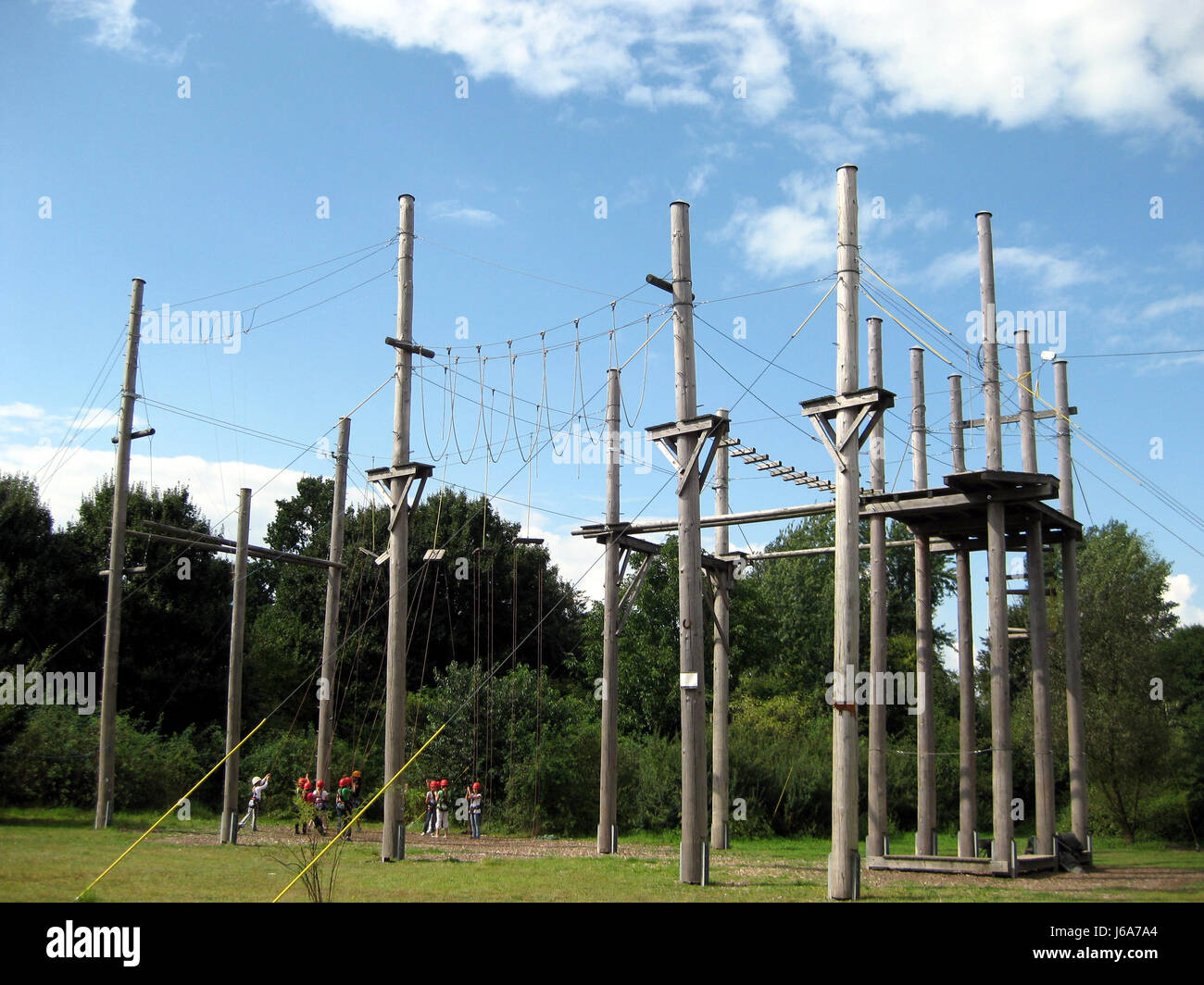 high ropes course Stock Photo - Alamy