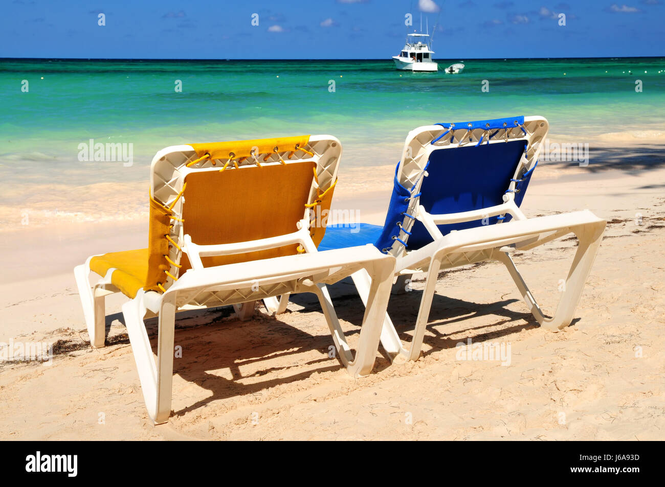 beach seaside the beach seashore chairs tropical sandy salt water sea ...
