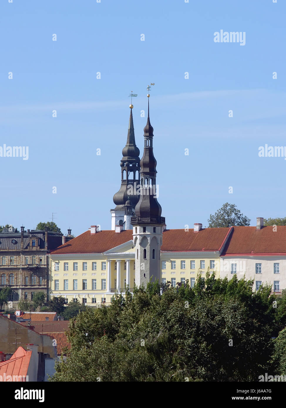 tower city town roofs style of construction architecture architectural ...