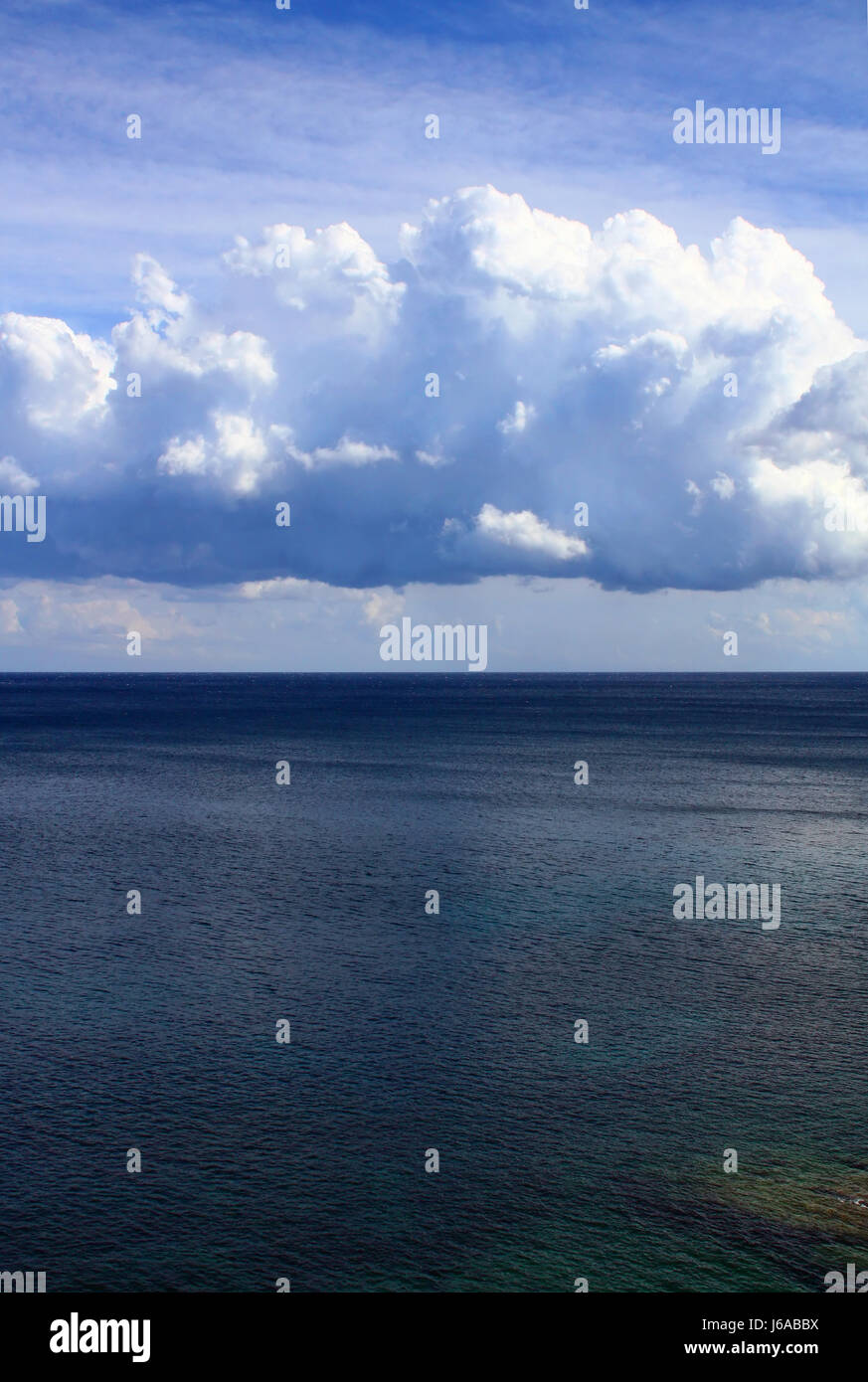 blue cloud firmament sky salt water sea ocean water blue beautiful ...