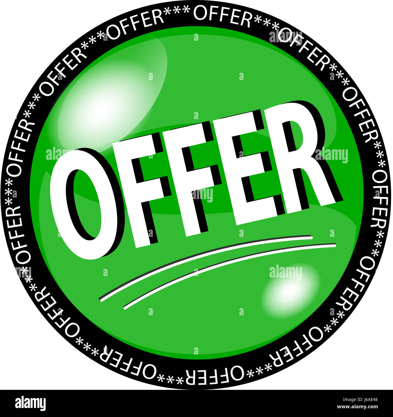 offer green button Stock Photo - Alamy
