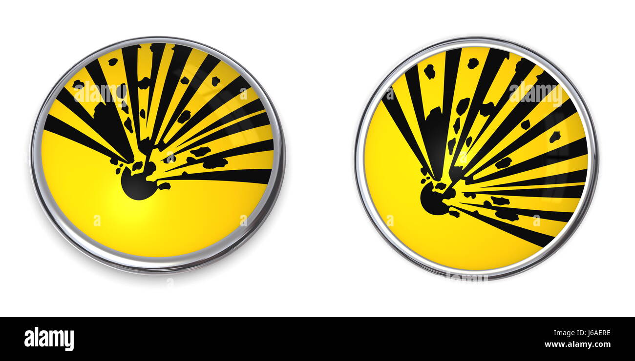 risk button hazard warning sign explosive pictogram symbol pictograph ...