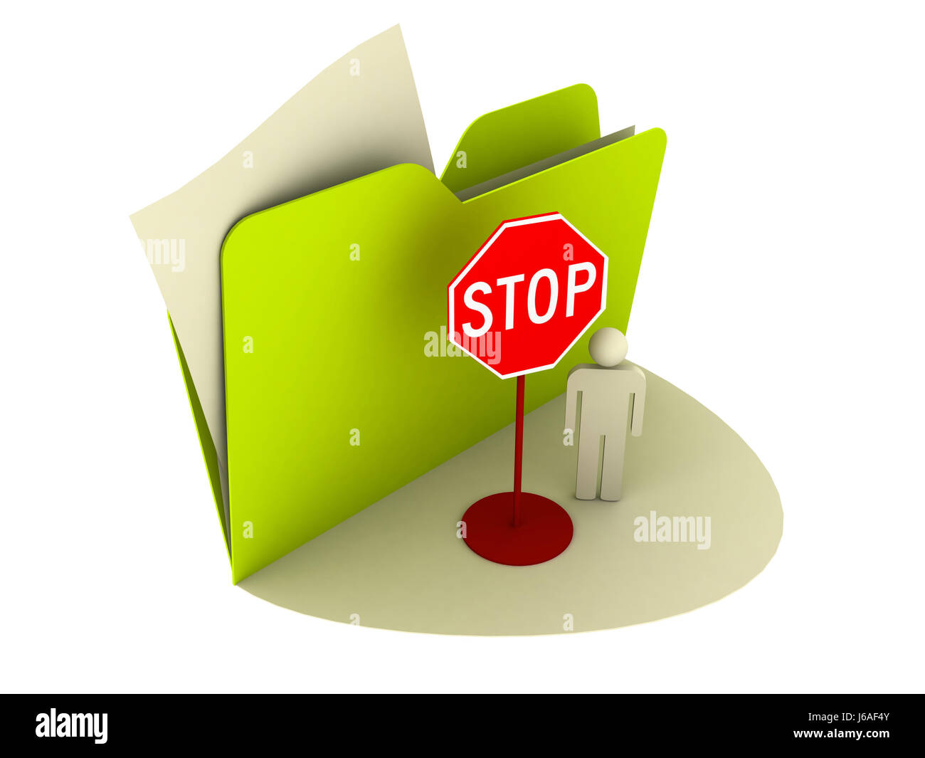 illustration stop stops sign icon aborting folder pictogram symbol ...