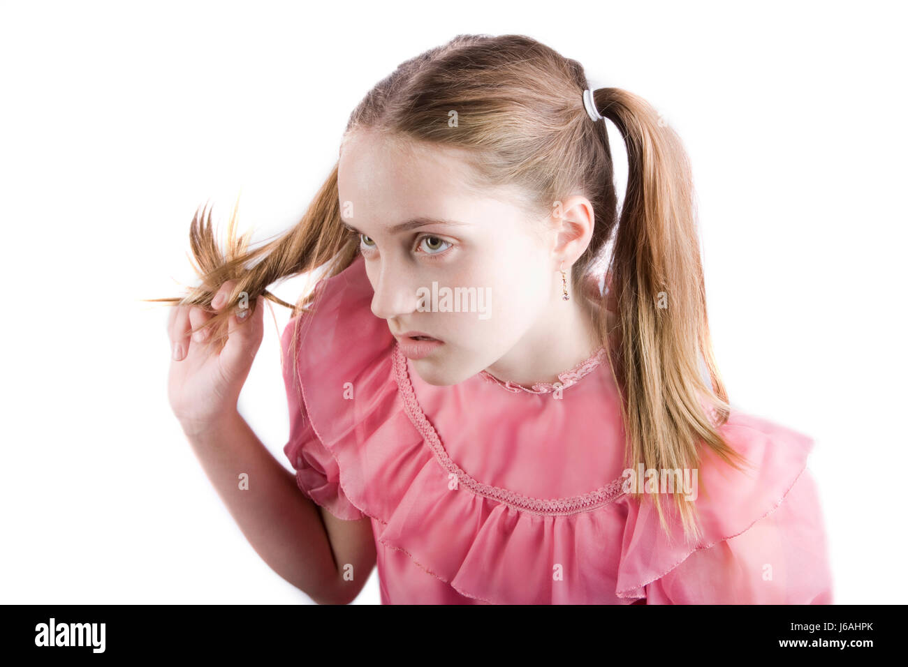 female teen eyes youth rascal expression upset defiant unhappy ...