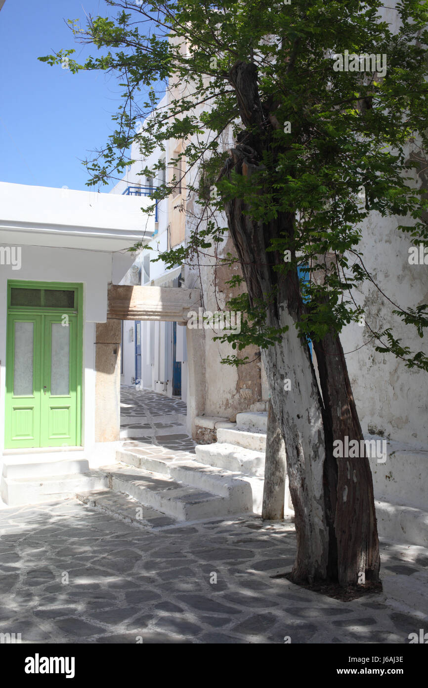 Streets of Naxos in Cyclades Stock Photo - Alamy