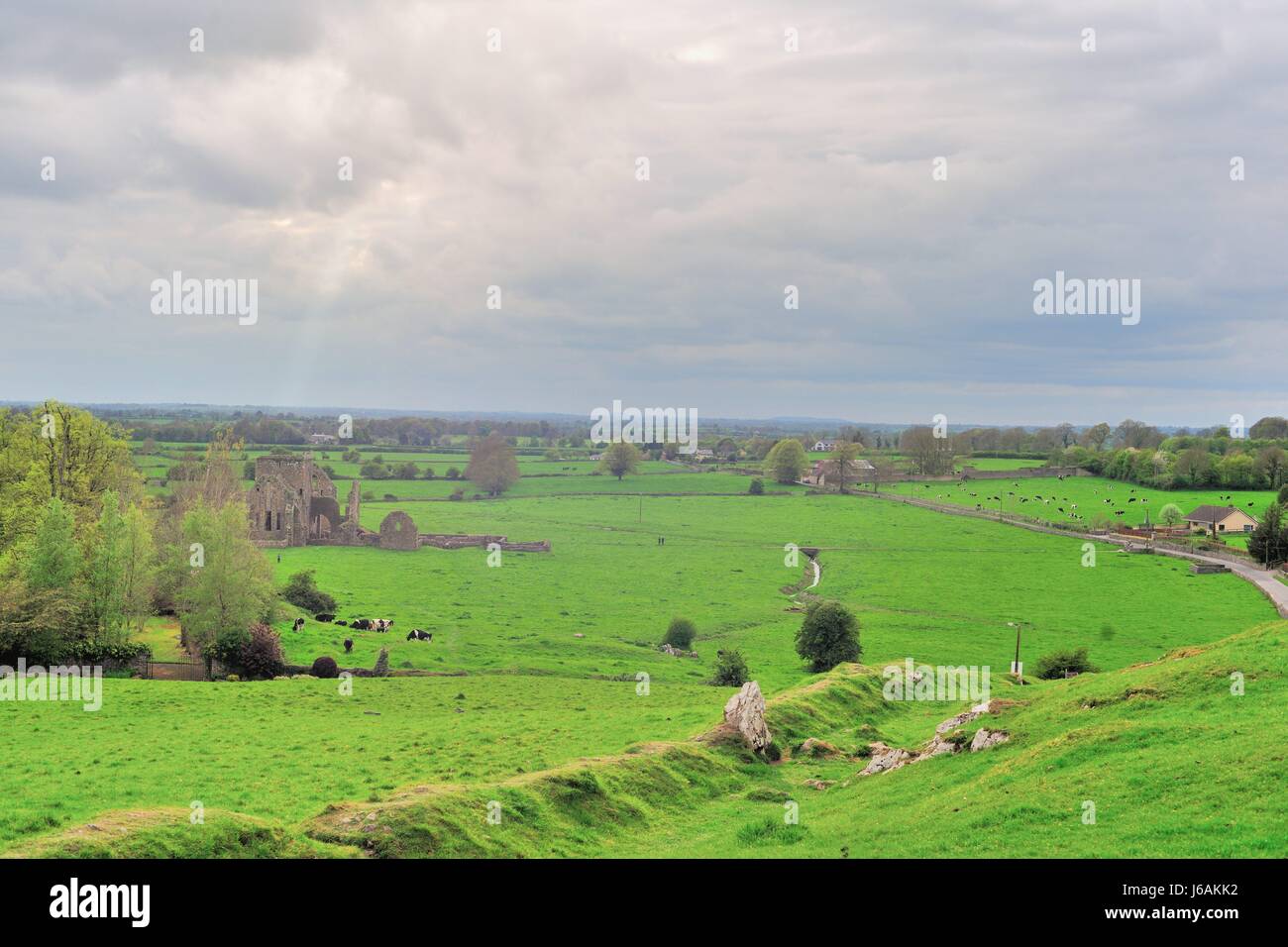 Scenic view of the Irish countryside in County Tipperary, near Cashel ...