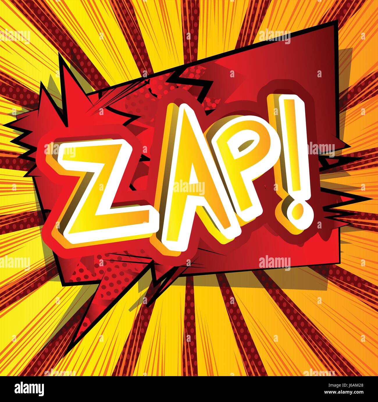 Zap! - Vector illustrated comic book style expression Stock Vector ...