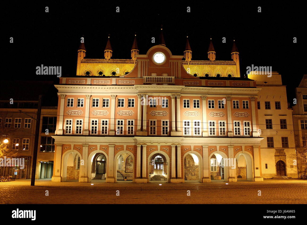 town hall rostock Stock Photo - Alamy