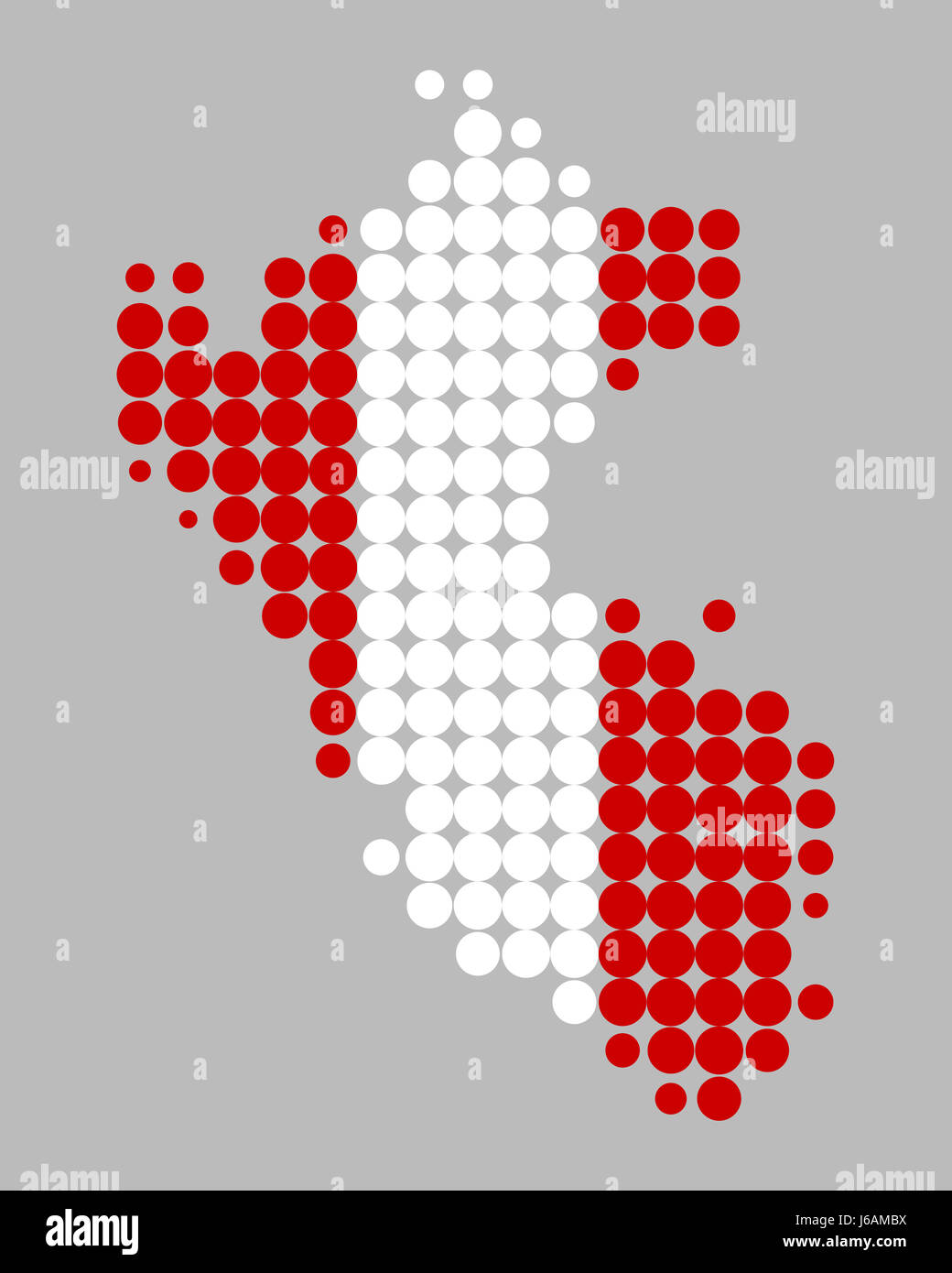 flag circle south america card spotted dot peru complete perfect ...