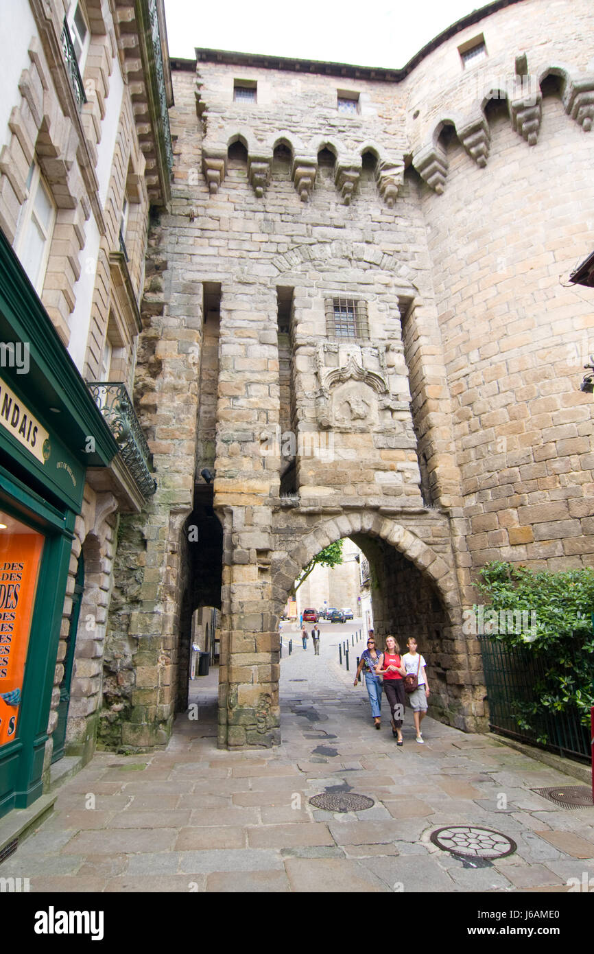 tower old town goal passage gate archgway gantry wall fortress chateau ...