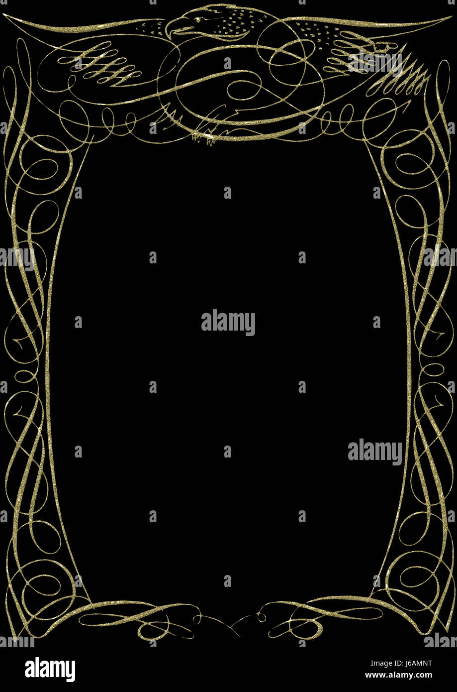 gilded frame - calligraphy Stock Photo - Alamy
