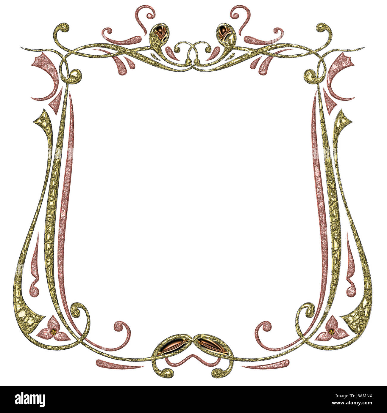gilded textbox frame - antique floral Stock Photo - Alamy
