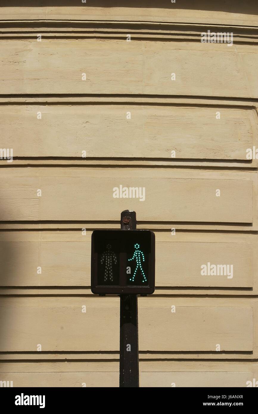 sign signal walk go going walking traffic transportation green person ...