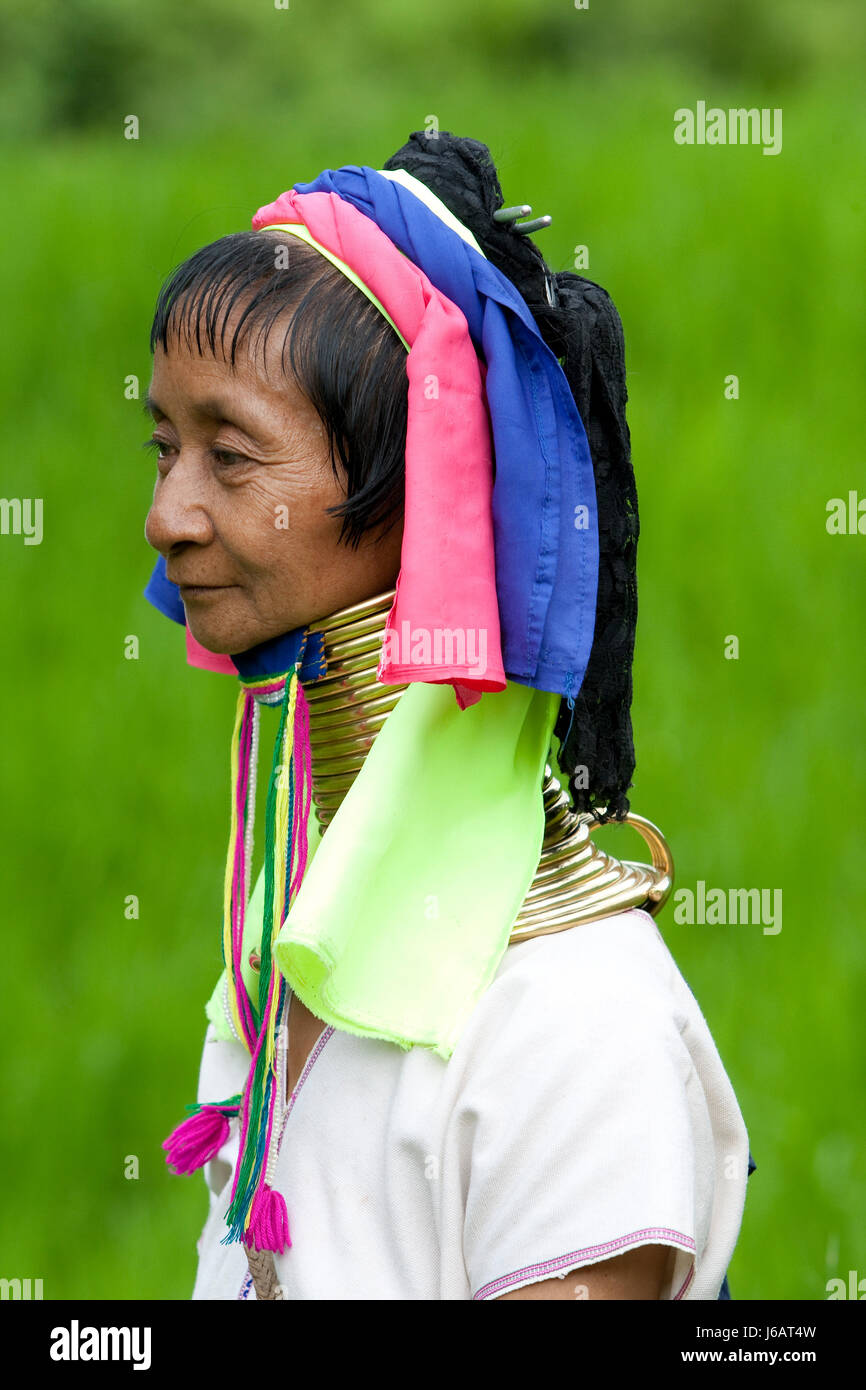 portrait of long neck woman Stock Photo - Alamy
