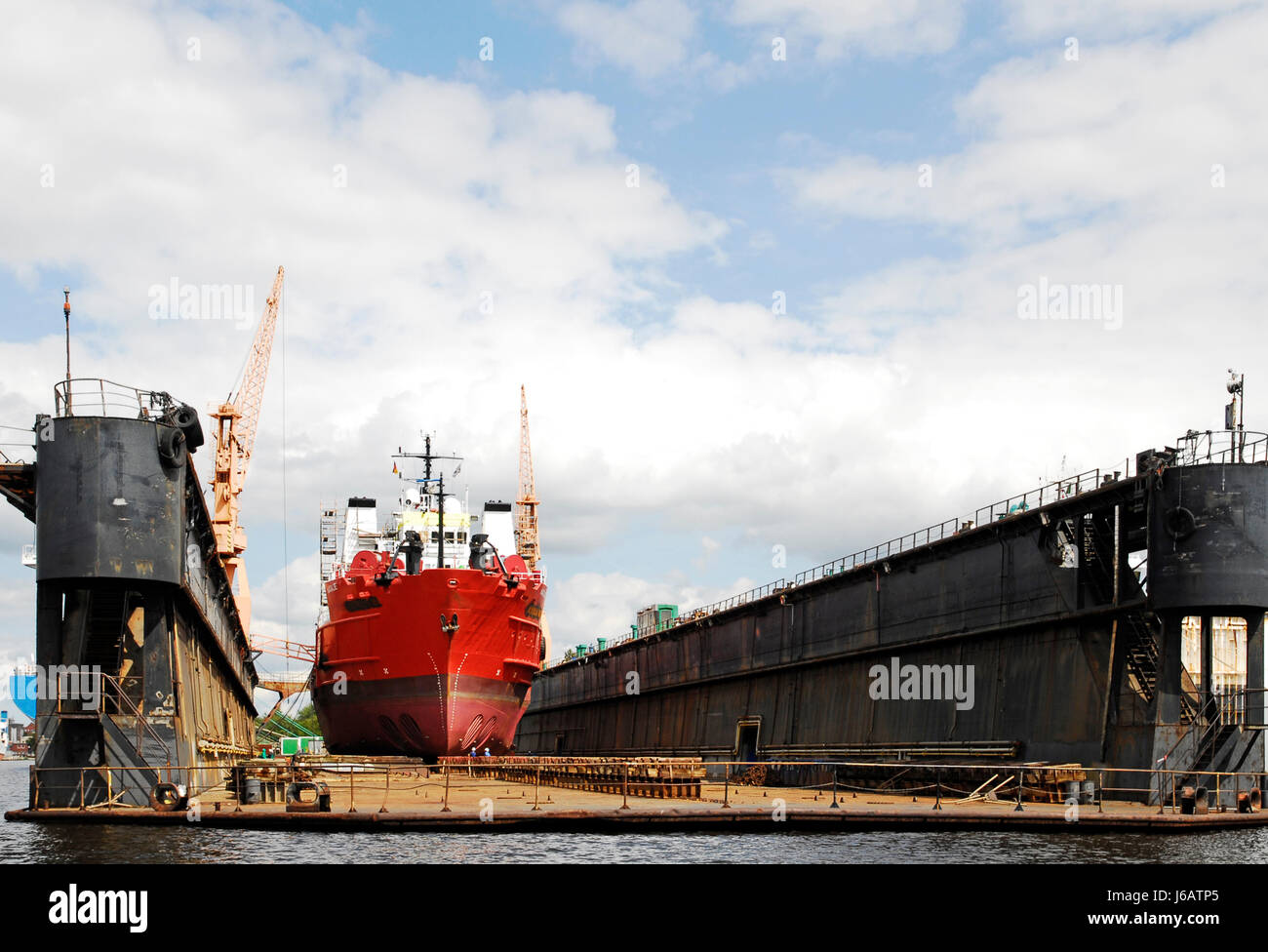 dockyard dock freighter sailing boat sailboat rowing boat boat ...