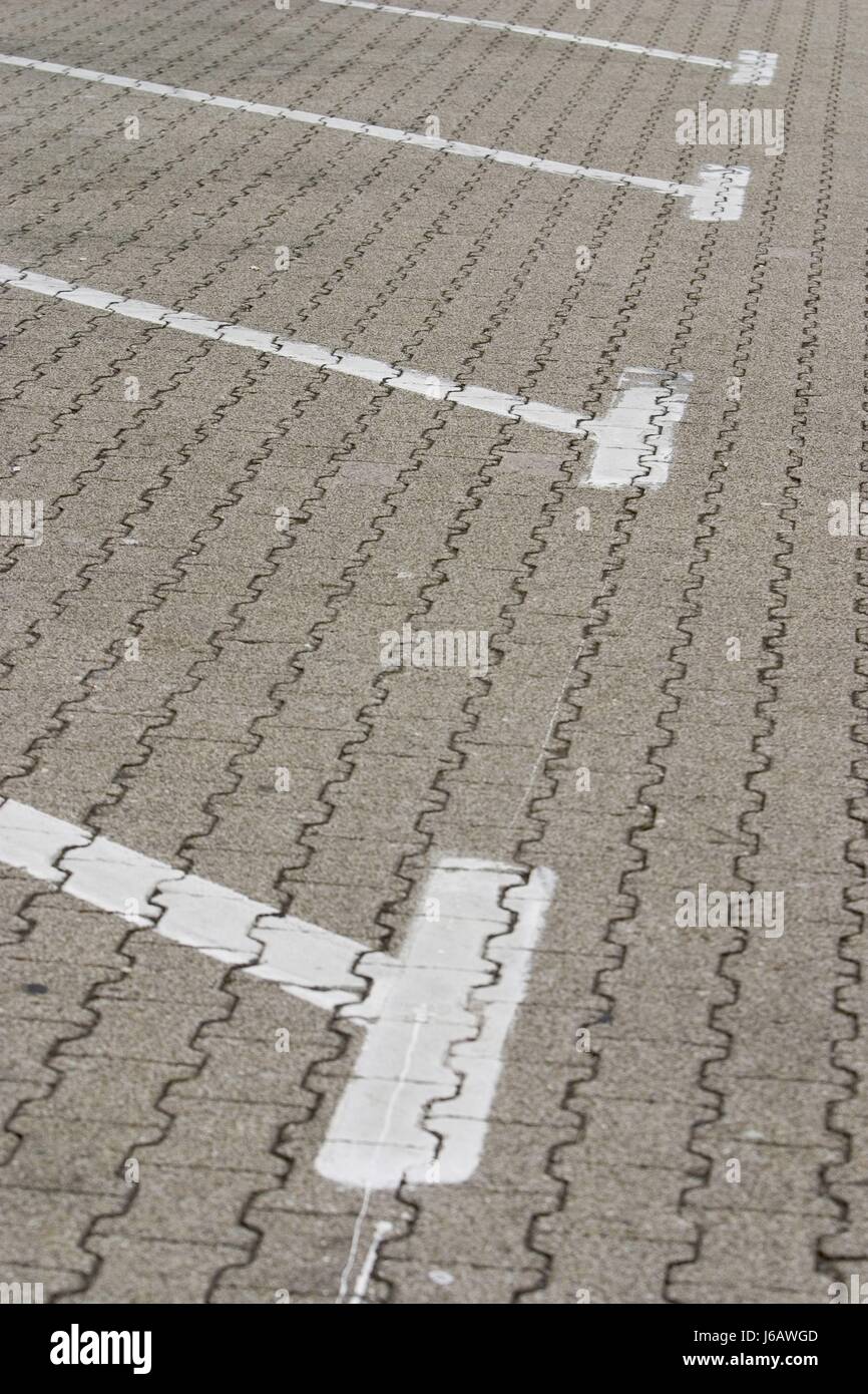 stone space painting surface paved painted pattern parking divide ...