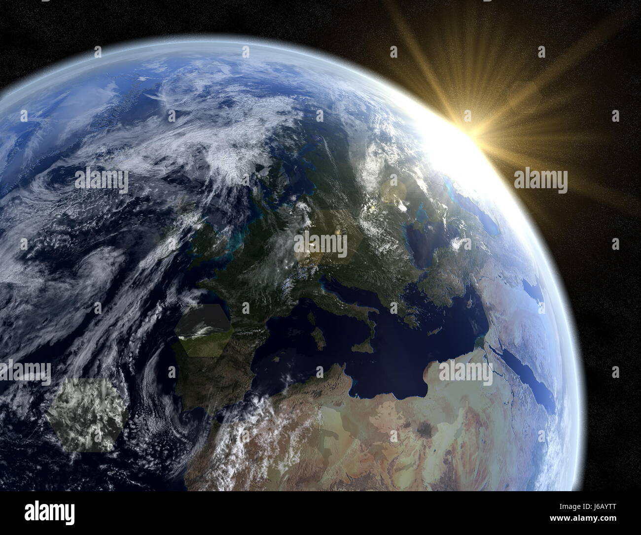 space sunrise wallpaper globe planet earth world shine shines bright ...