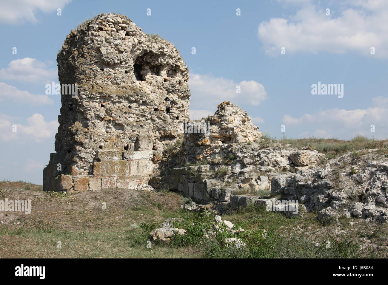 romania - castle ruins in harsova Stock Photo - Alamy