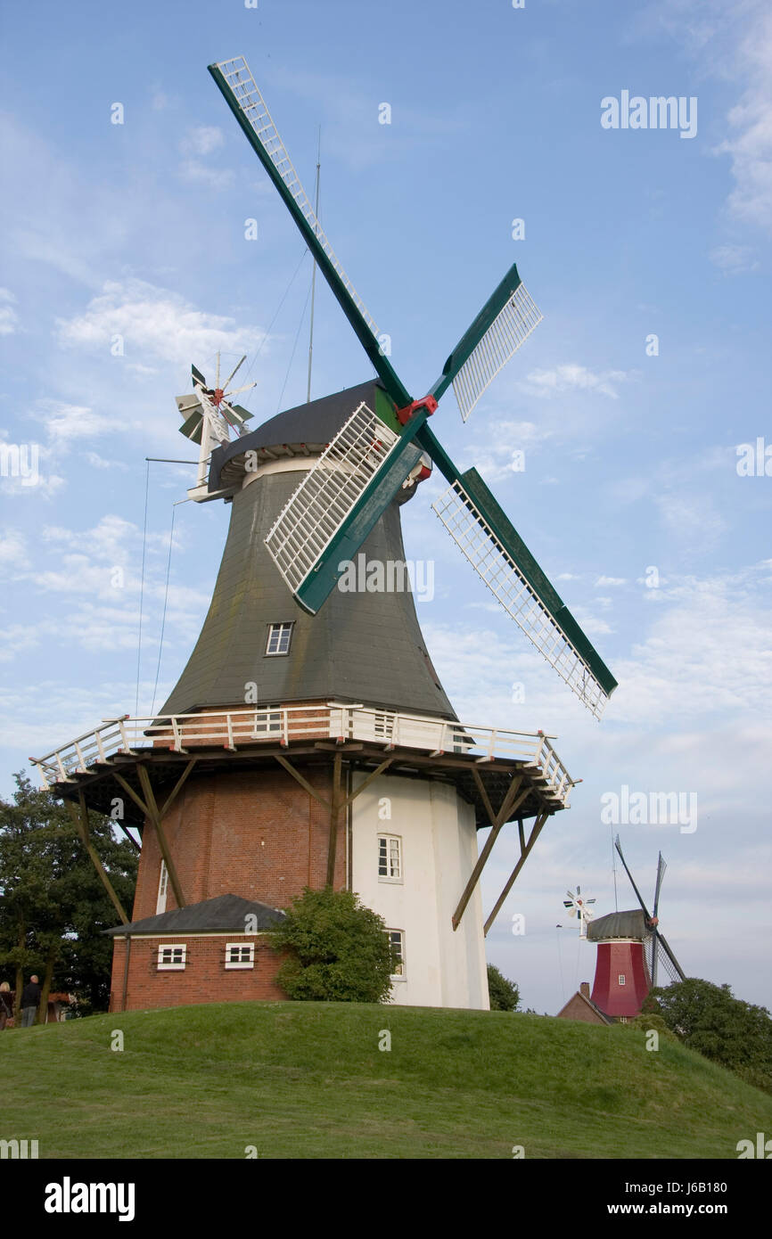 windmill hollander blue beautiful beauteously nice windmill light blue ...