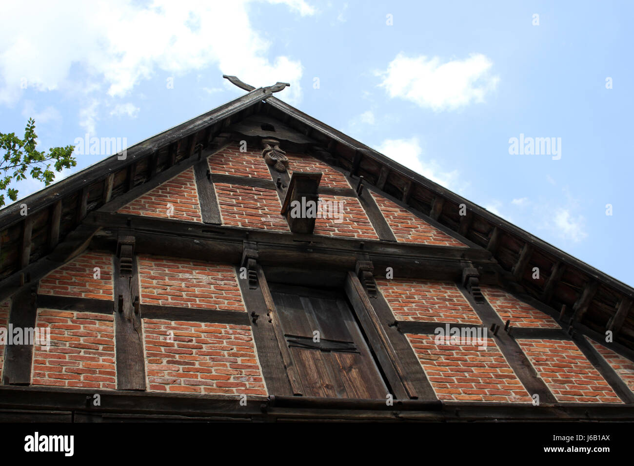 bucolic antique frame-work farmhouse farm hayloft skylight bucolic ...