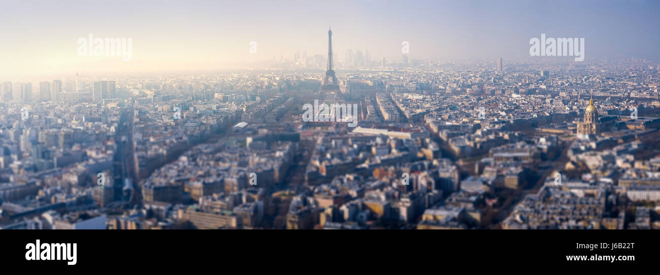 Paris panoramic view in daylight Stock Photo - Alamy